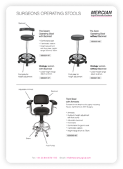 Operating Stools | Mercian Surgical